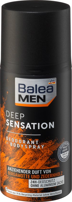 Balea MEN Deospray Deodorant + Bodyspray Deep Sensation, 150 ml | bol.com