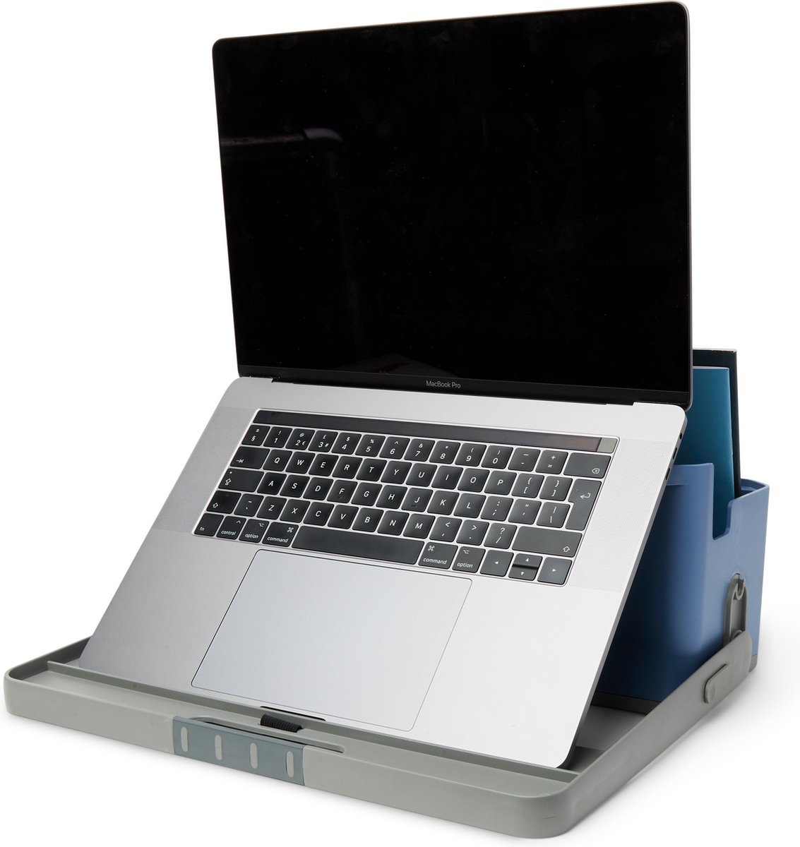 Hotbox 4 blauw desk organiser met geintegreerde laptophouder | bol.com