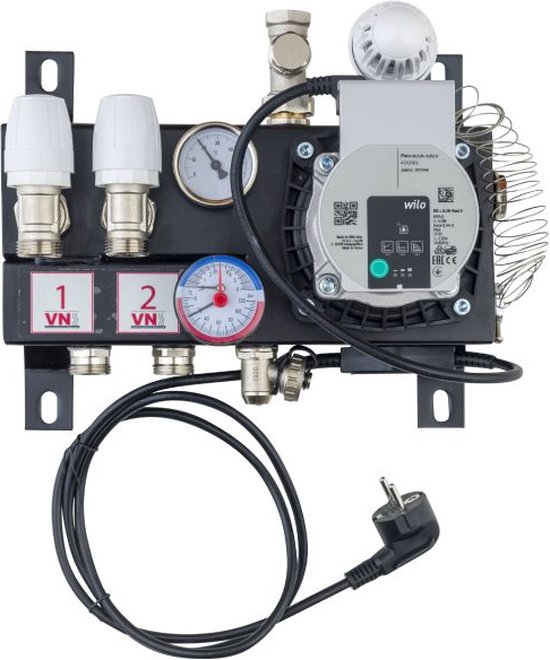 Standaard vloerverwarming 2 groeps stalen verdeler | bol
