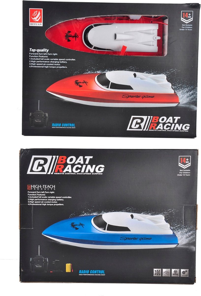 RC Boot - Racebook - 4CH Miniboot - Blauw - 20km/u - Bereik 20 meter ...