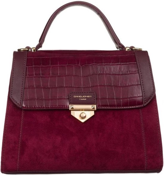David Jones 6845 -1 elegante tas red croco bordeaux | bol.com