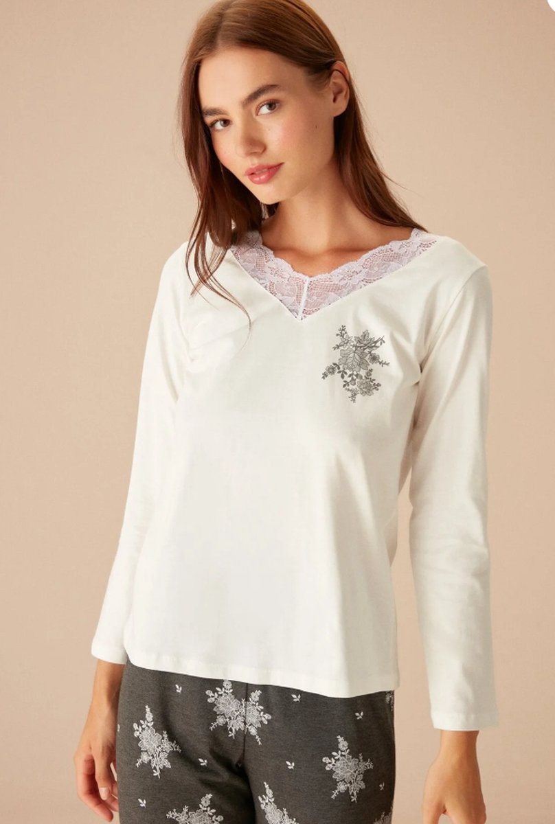 Kerstcadeau! Suwen- Dames Pyjama Set - Homewear -Satijn Maat XXL | bol