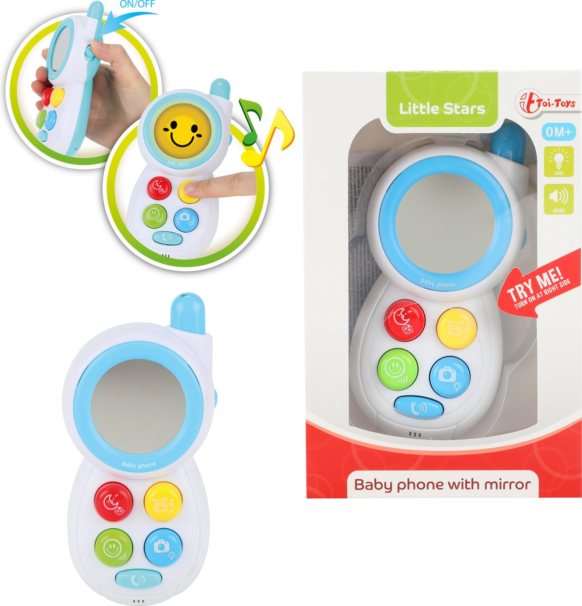Toi-Toys Little Stars Telefoon met spiegel - Speelgoedtelefoon (72965A ...