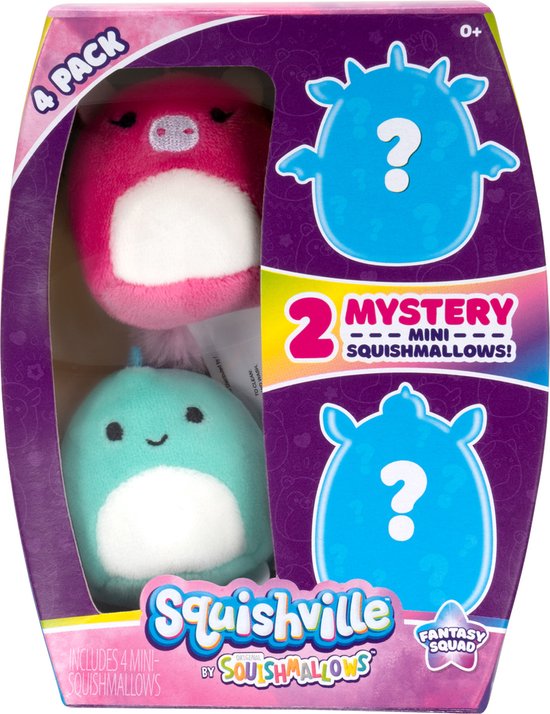 Squishville Fantasy Squad - Mini Squishmallows Set van 4 | bol