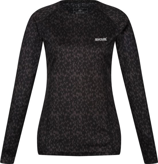 Het Regatta Bampton Fitness-T-Shirt - Dames - Bamboemix - Vochtdoorvoerend - Zwart | bol