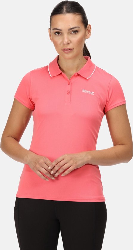 Het Regatta Maverik V T-shirt met korte mouwen - dames - sneldrogend - polohals - Roze | bol