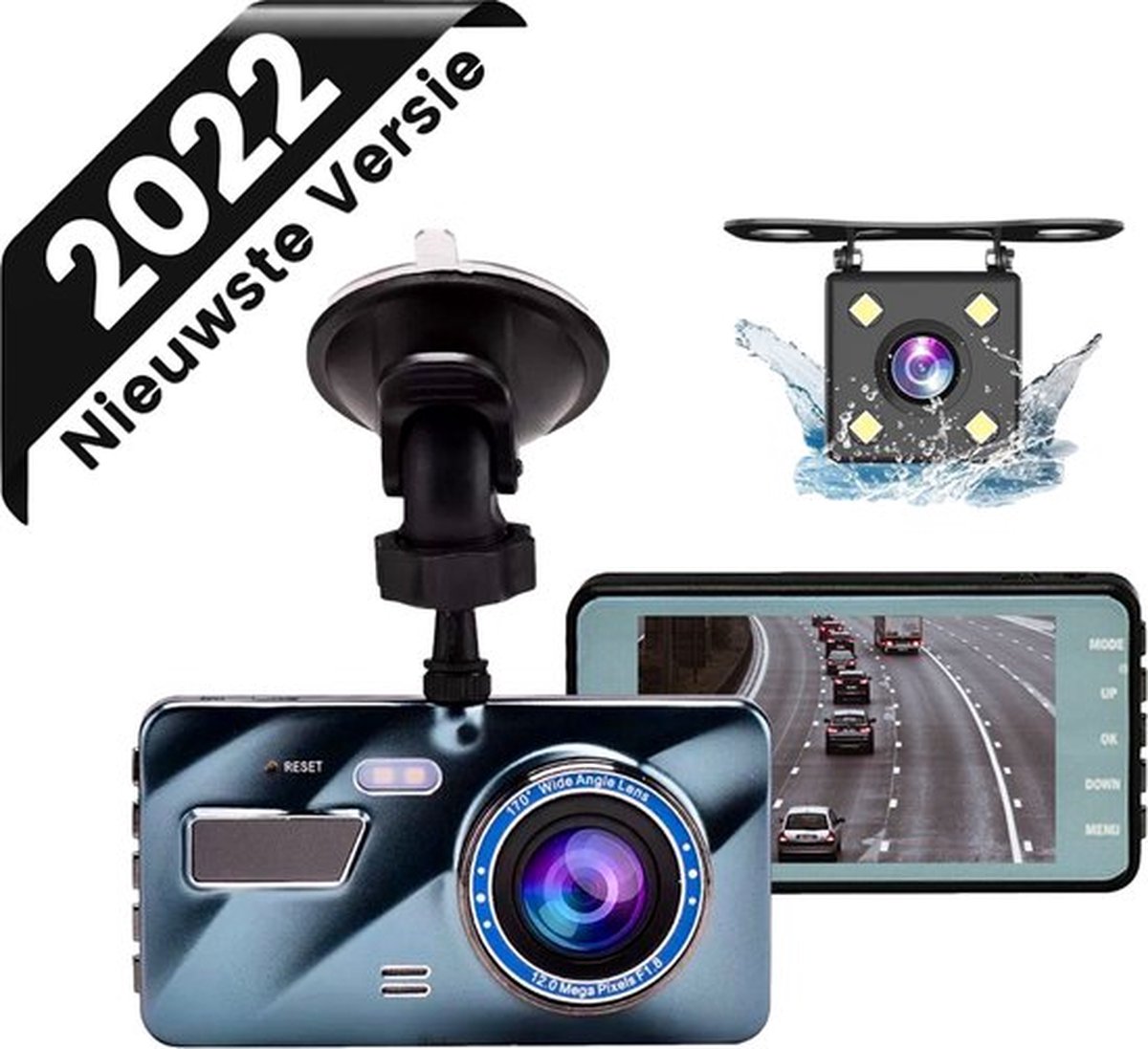 Carcare Dashcam voor auto – Voor en Achter Camera – Full HD ...