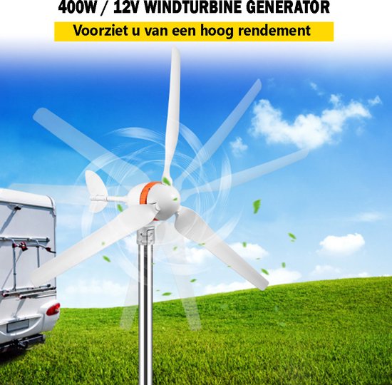 Vevor Windmolen Generator - 3 Bladen - Windturbine - Inclusief MPPT Controller/ 12V -... | bol.com