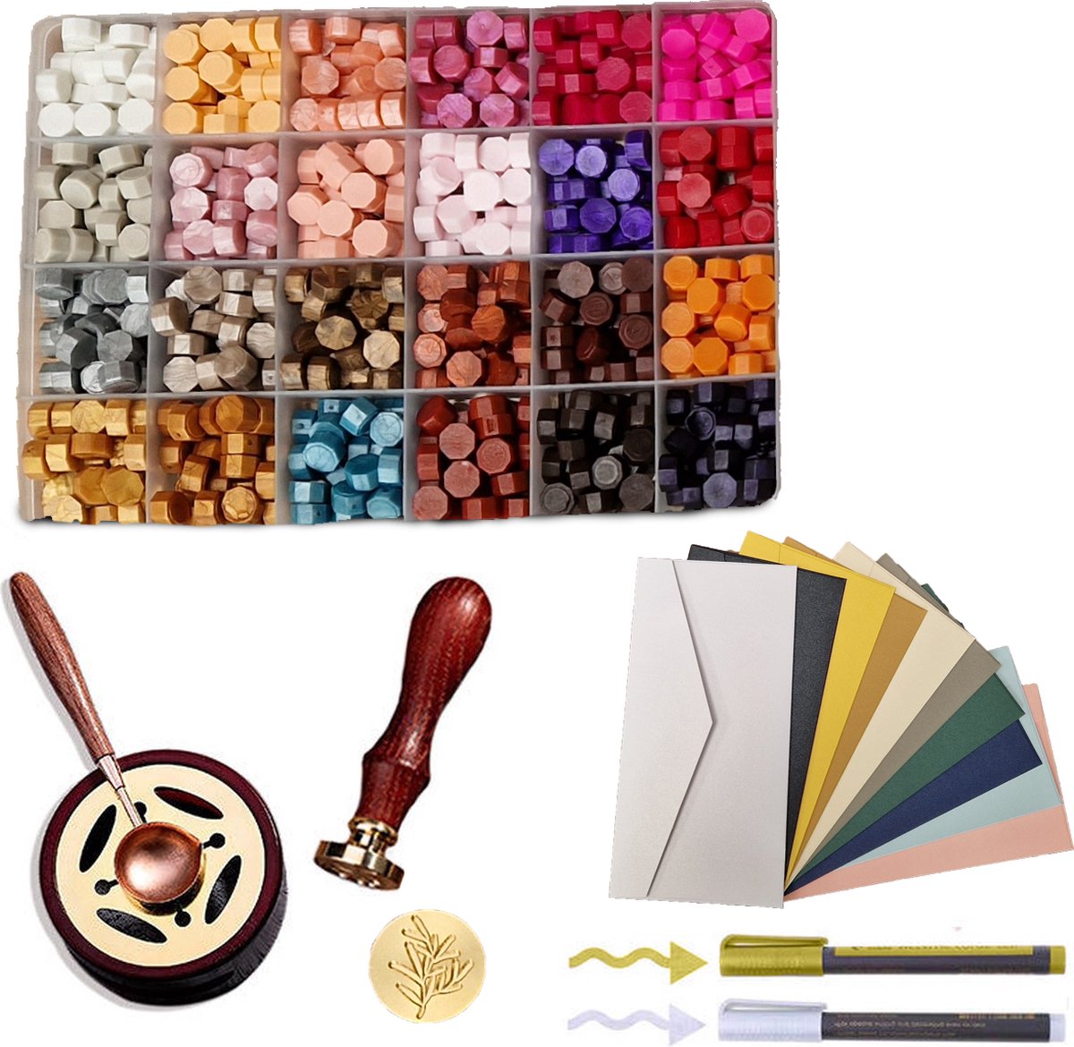 Wax Stempel Set - Wax Stamp - Complete Luxe Set - Kaarten Maken - Was ...