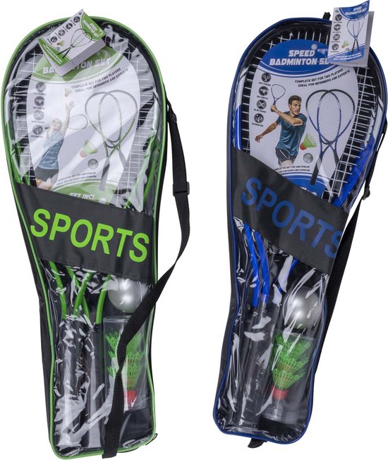 Badminton Set - incl. 2 Badmintonrackets en 5 Badmintonshuttles | bol