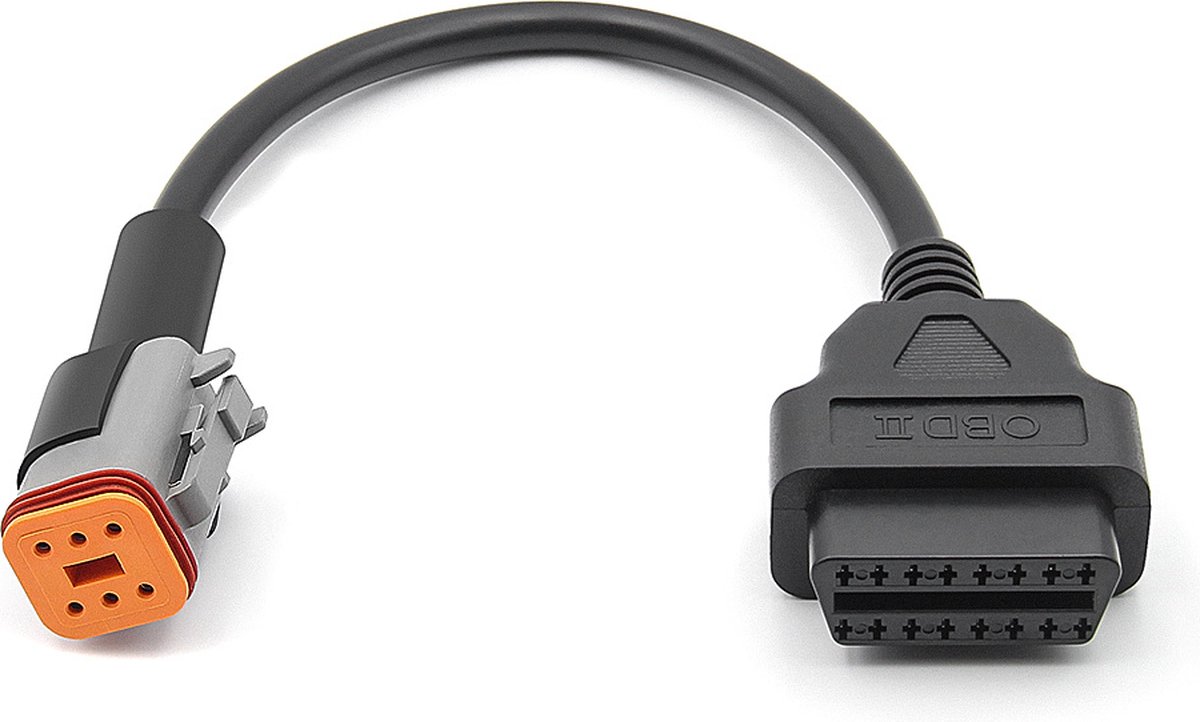 Harley Davidson 6 Pins OBD - 16 Pins OBD2 Verloopkabel Motorfiets | bol.com