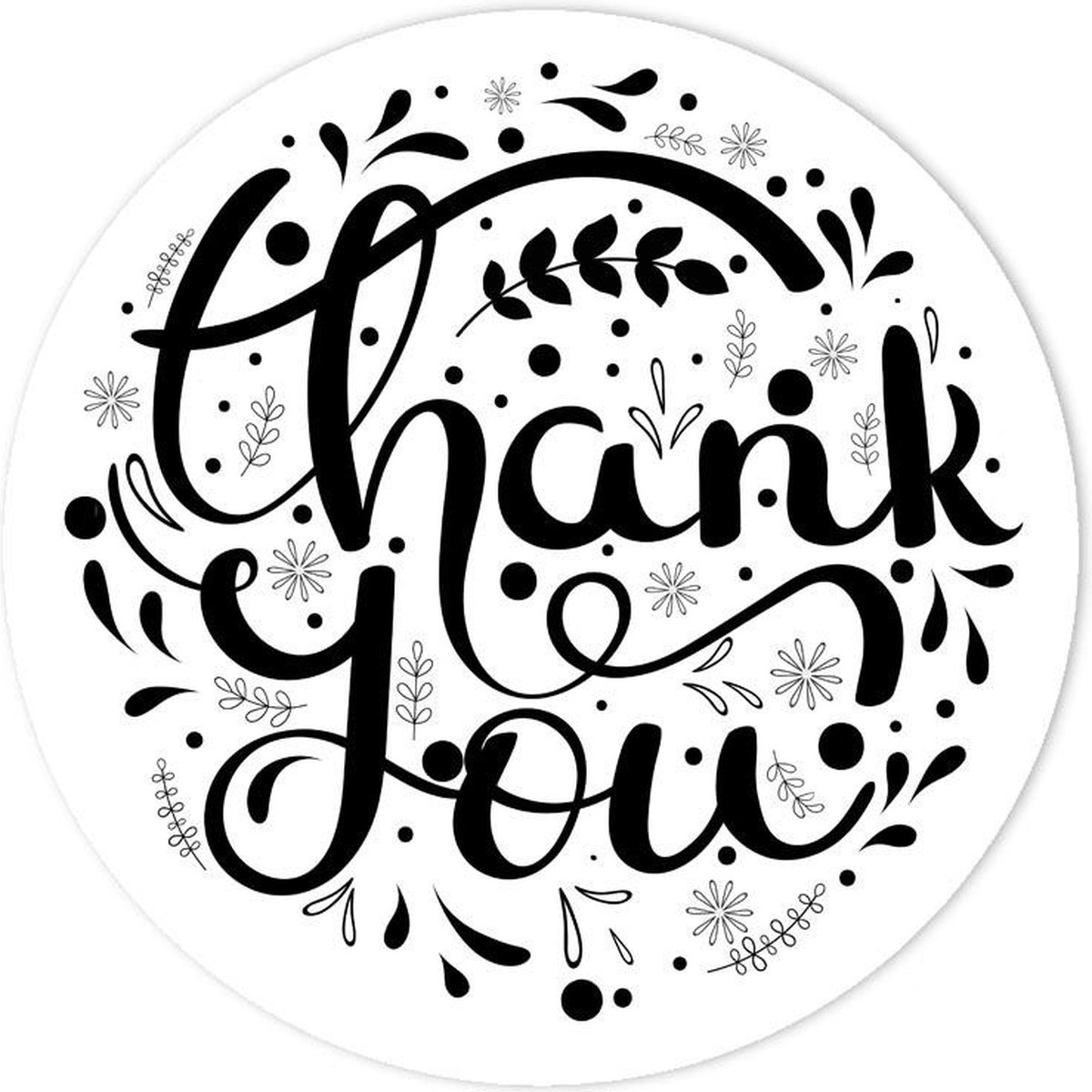 Thank You Sluitzegels - 15 Mooie Bedankt Stickers - Cadeaustickers Bedankje - 45 mm... | bol.com