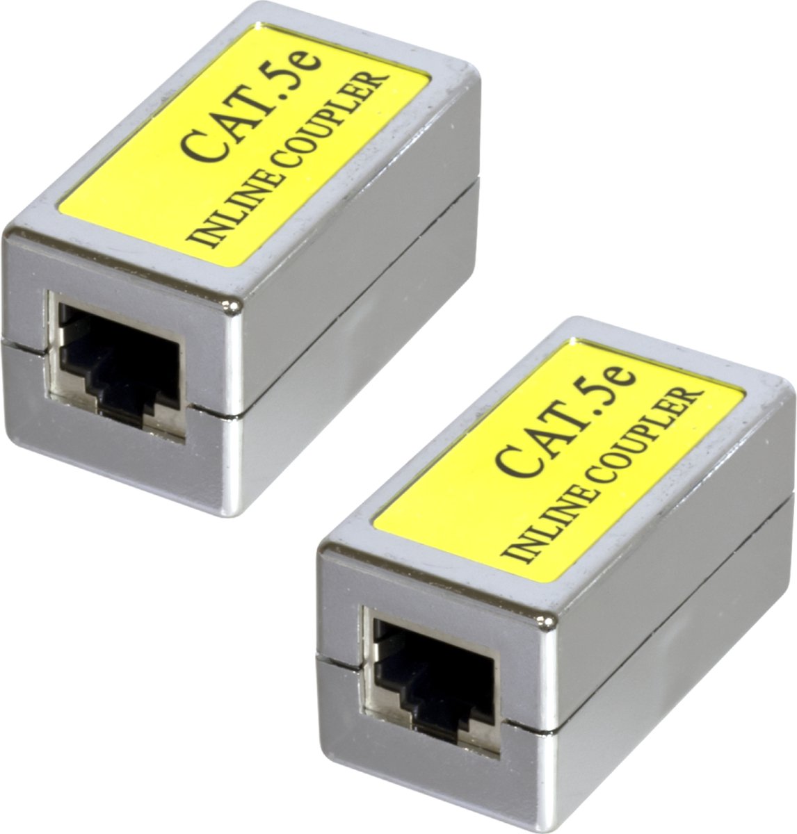 2x Netwerk LAN Internetkabel Koppelstuk Adapter - RJ45 Ethernet UTP ...