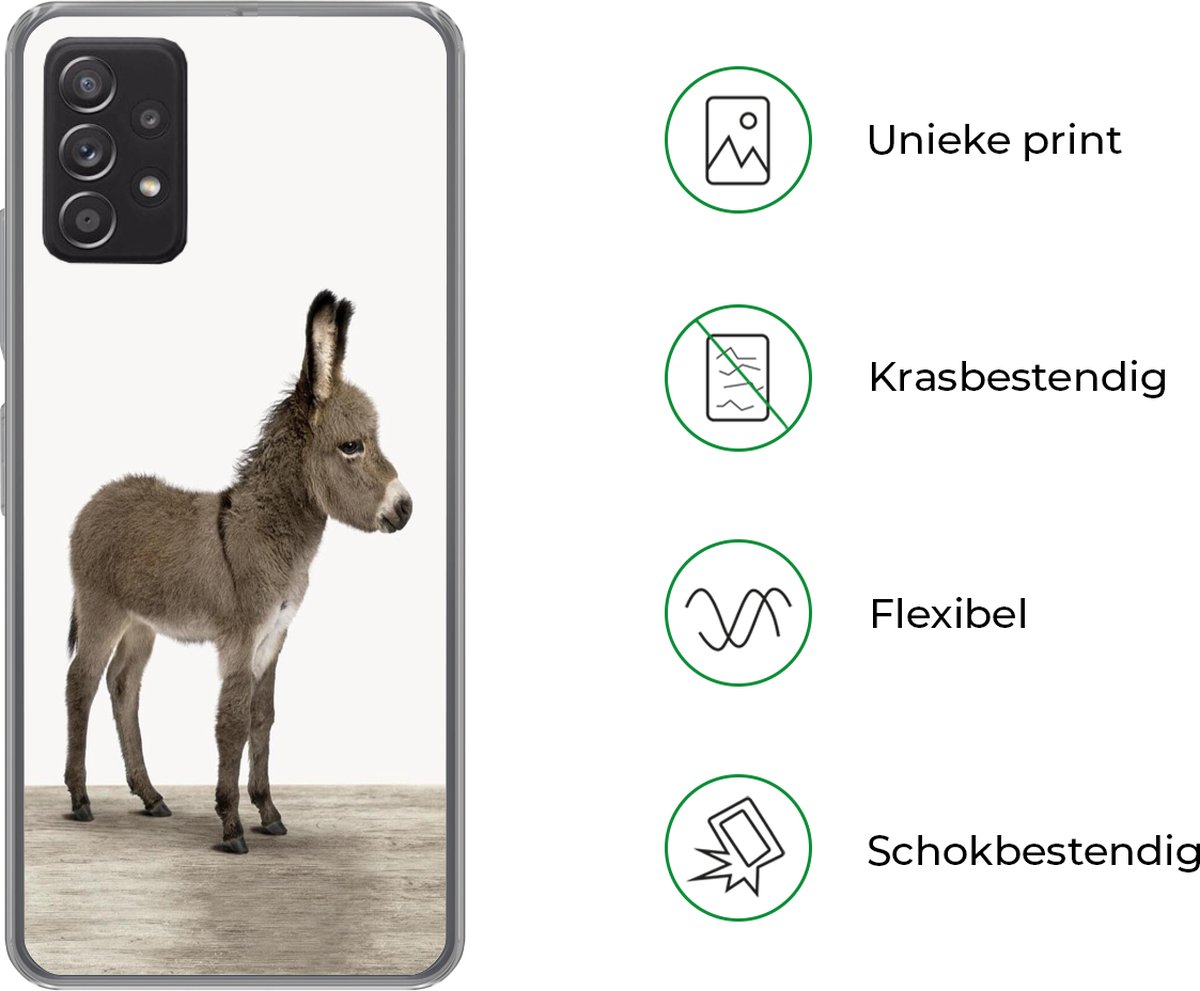 Samsung Galaxy A53 5G hoesje - Kinderen - Ezel - Veulen - Jong dier ...