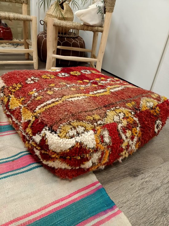 Marrokaanse poef / vloerkussen / berber poef - unieke design - gevuld ...