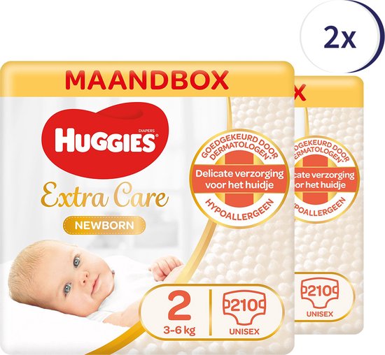 Huggies luiers maat 2 - Newborn - baby - 420 luiers (12x 35) | bol.com