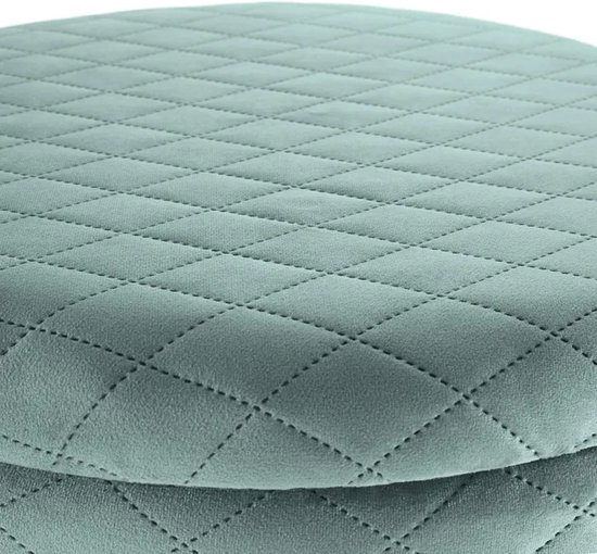 Goose Lyne®| Blauwe poef - Kruk - Hocker - Opberger - Turkoois | bol.com