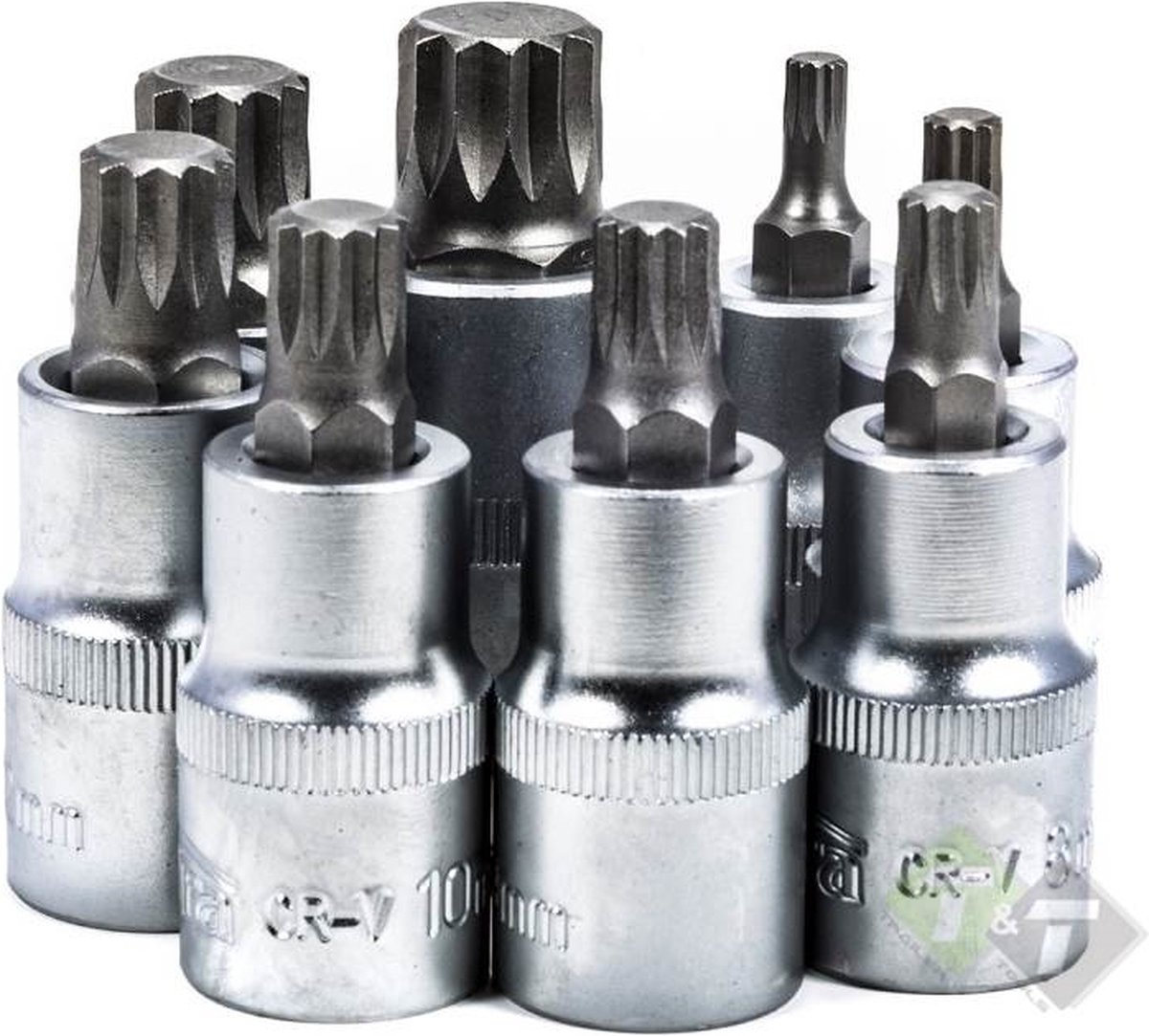 Spline doppen set - Veeltanddop bitten set - 26 delig - SATRA | bol.com