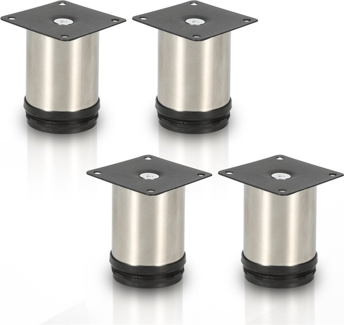Verstelbare Meubelpoten - Bankpoten Rond - Meubel Poten voor Kast & Bank - Roestvrij... | bol.com