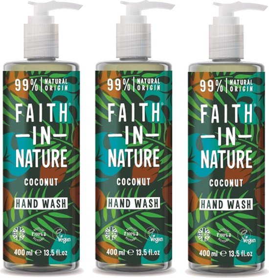 FAITH IN NATURE - Hand Wash Coconut - 3 Pak | bol
