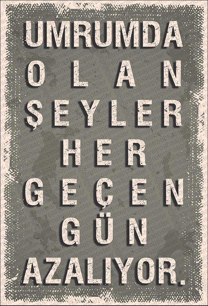 RetroPosters - Umrumda Olan Seyler Her Gecen Gun Azaliyor - Posters ...