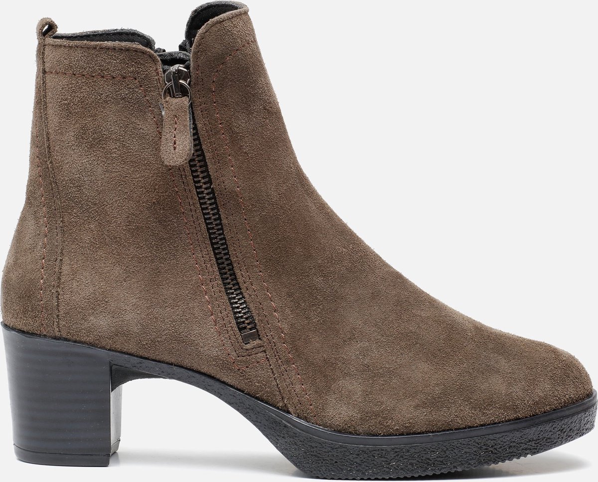 Feyn Enkellaarsjes taupe Suede - Dames - Maat 43 | bol.com