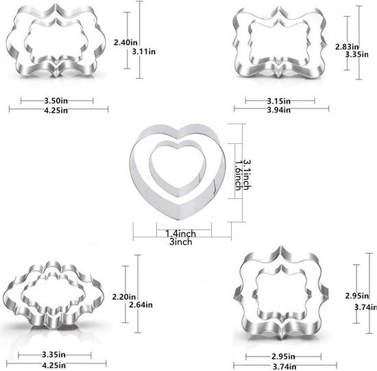 Koekjes Vormen – Uitsteekvormpjes - Cookie cutter – Cookie form – Set ...