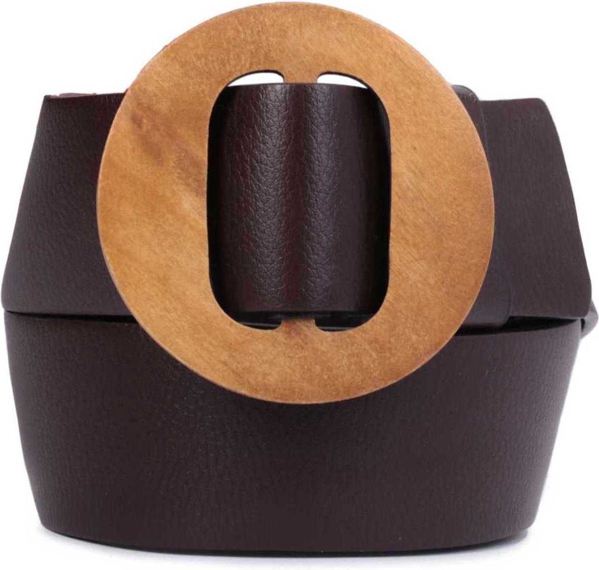 Brede riem met grote houten gesp | bol.com