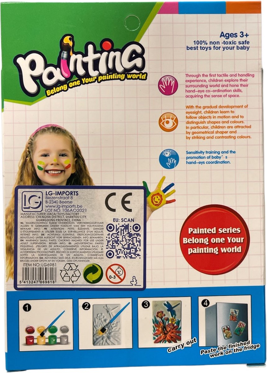 3D Figuur schilderen - Leeuw/ Robot / Vlinder (3st.) Vanaf 3 jaar | bol.com