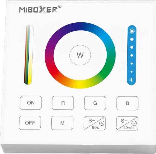 Mi-Light Mi-Boxer - (B0) - 1-Zone RGB+CCT Paneelafstandsbediening met ...