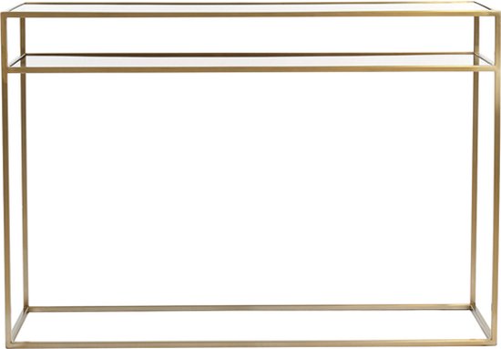 Light&living Side table 120x40x82 cm BILO glas bruin-licht goud | bol.com