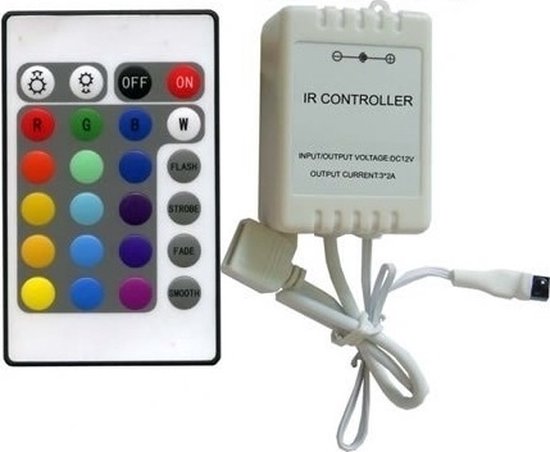 24-key LED IR controller RGB - 5 tot 24 Volt | bol