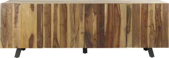 Juglans - Dressoir - Saja notenhout - rechthoek - 4 deuren - stalen ...