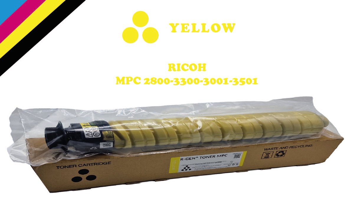 Toner Ricoh MP C2800 / C3300 / C3001 / 3501 Yellow – Compatible | bol.