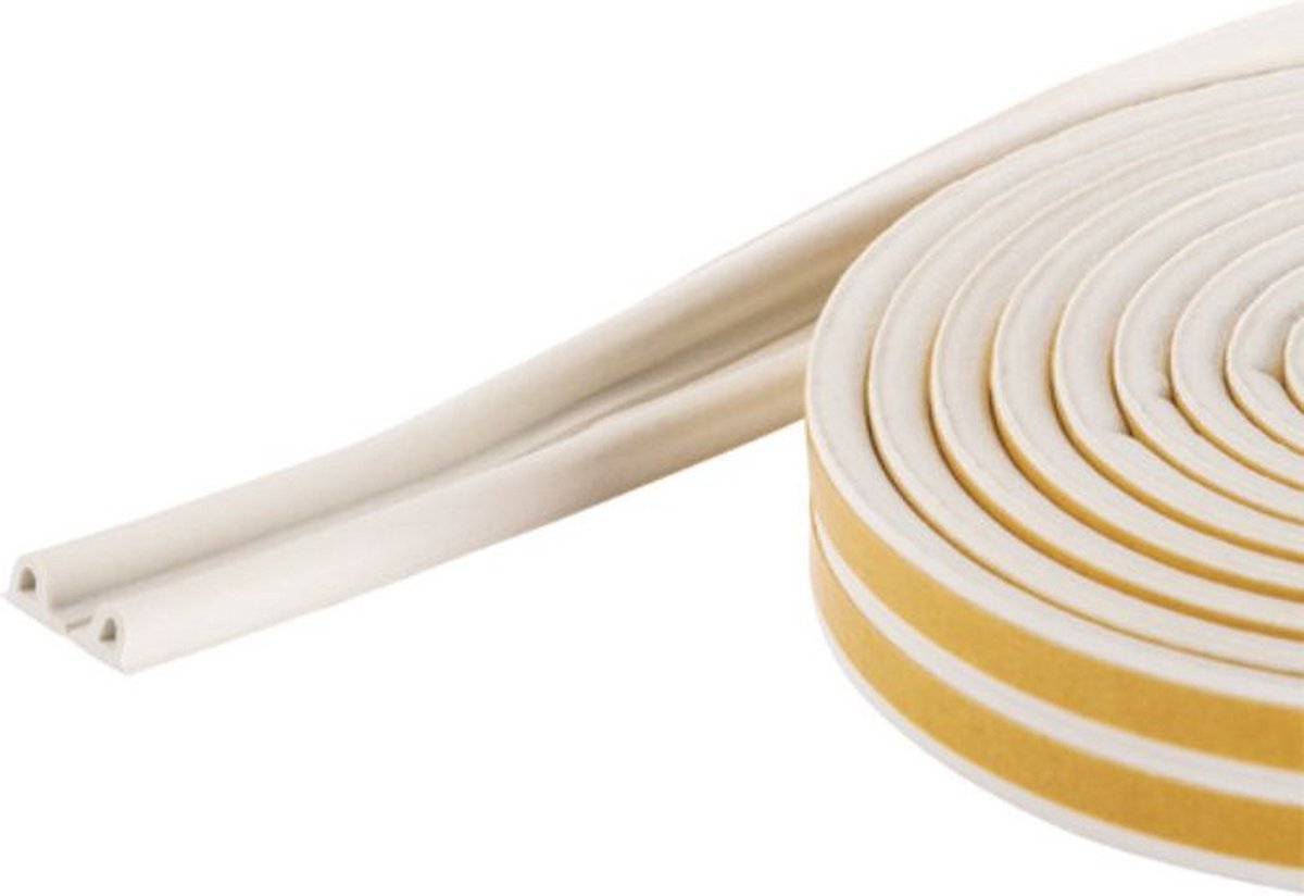 Tochtband - P profiel - 100 m x 9 mm - 2.5-5 mm - wit P-profiel wit - 1 ...