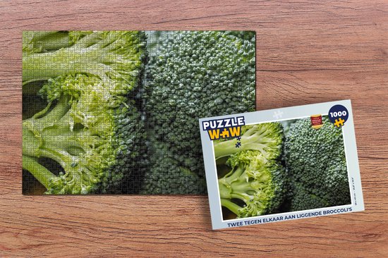 Puzzel Twee tegen elkaar aan liggende broccoli's - Legpuzzel - Puzzel ...