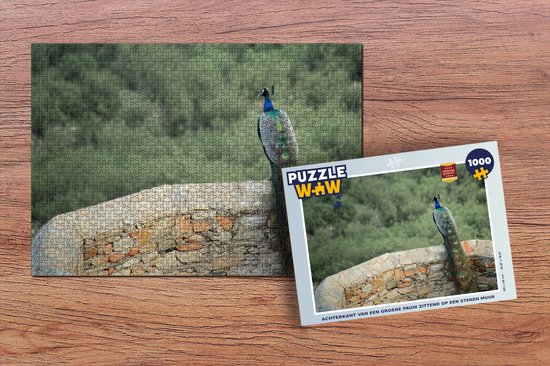 Puzzel Pauw - Muur - Bos - Legpuzzel - Puzzel 1000 stukjes volwassenen ...