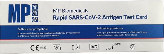 5 stuks MP Biomedicals Corona zelftest SARS-CoV-2 Antigen Rapid -Corona ...