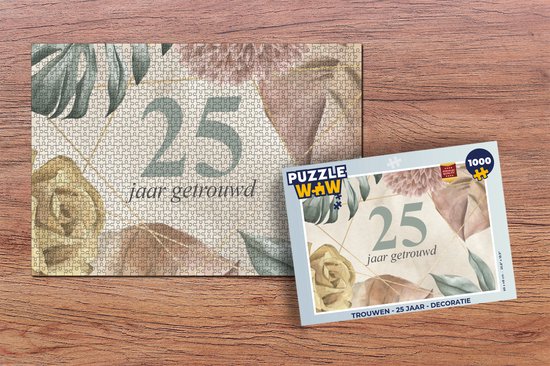 Puzzel Trouwen - 25 jaar getrouwd- Spreuken - Quotes - Legpuzzel ...