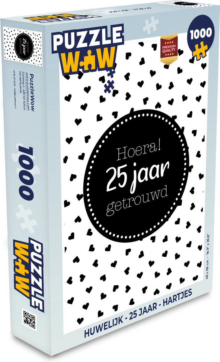 Puzzel Spreuken - Hoera! 25 jaar getrouwd - Quotes - Huwelijk ...