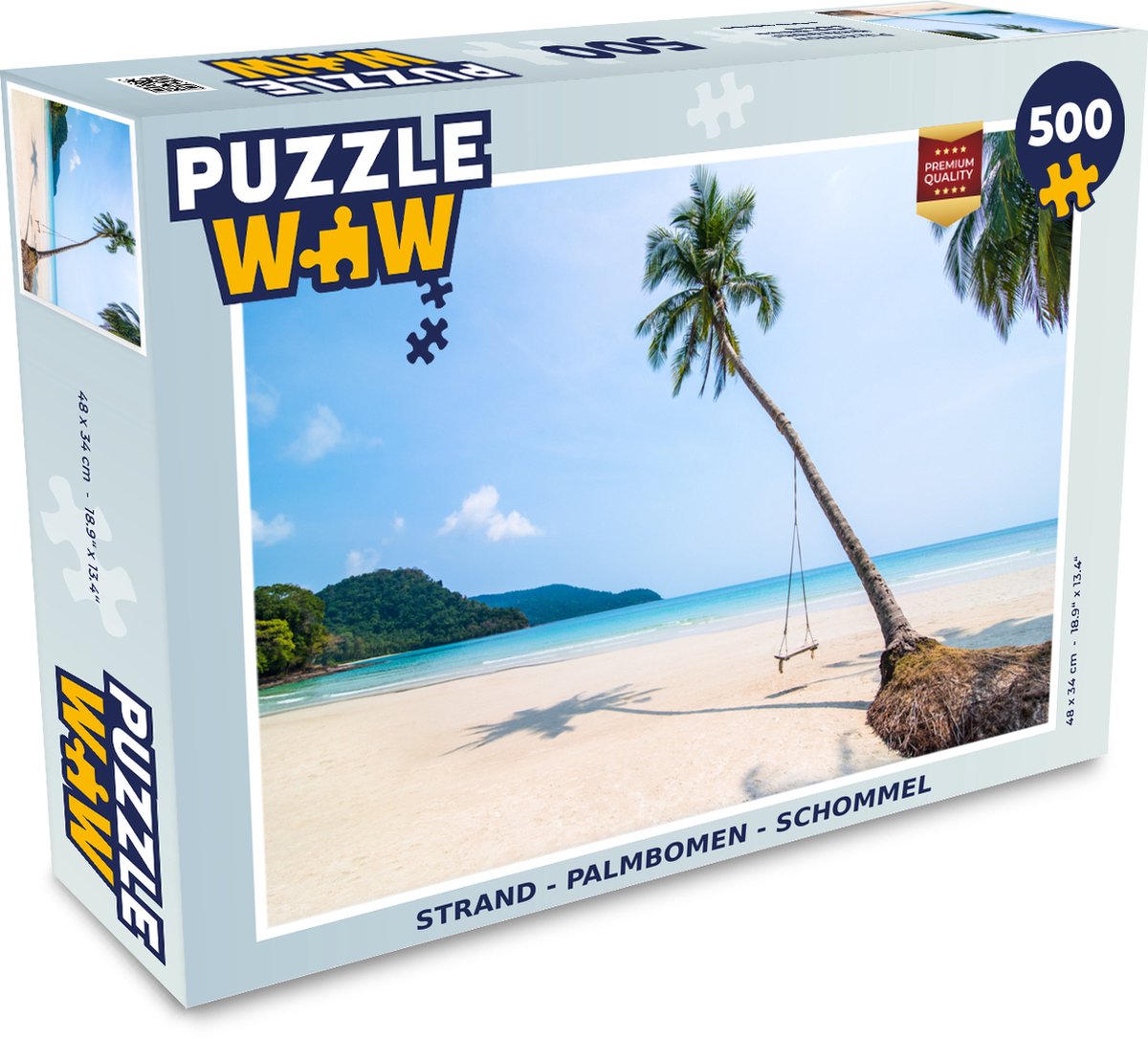 Puzzel Strand - Palmbomen - Schommel - Legpuzzel - Puzzel 500 stukjes ...
