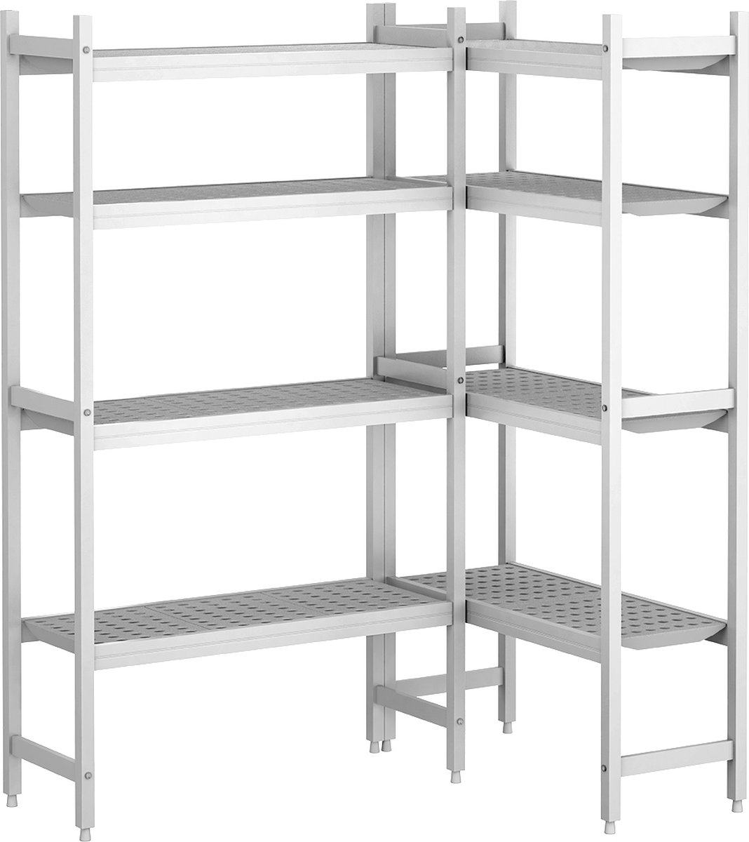 Rekken set Aluminium - L-vorm - totale diepte: 460 mm | GGM Gastro ...