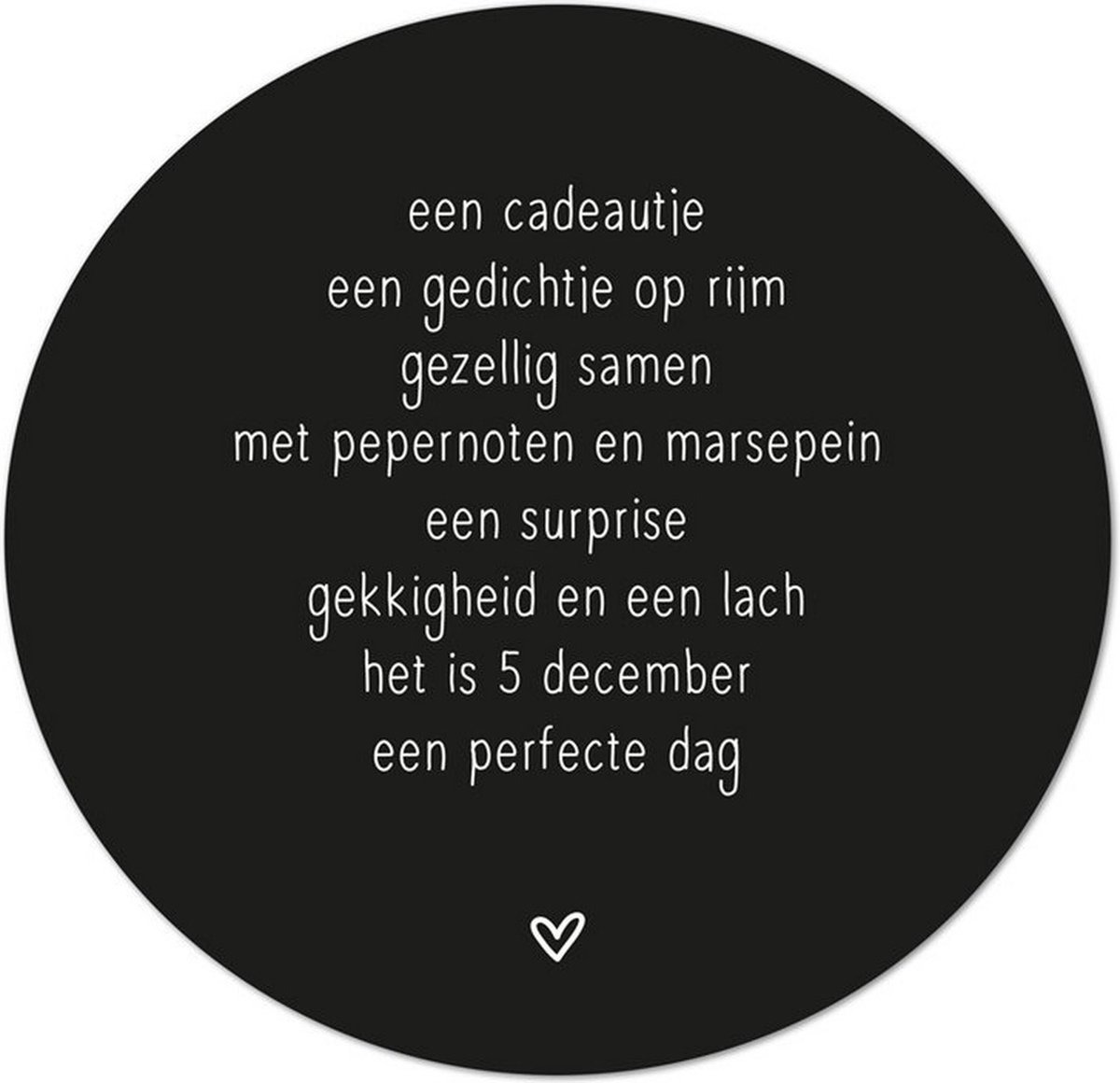 Zoedt - Muurcirkel (binnen) - Sinterklaas gedicht - 20cm | bol