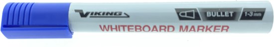 Viking Whiteboard marker bullet point blauw 1-3mm 12 stuks | bol