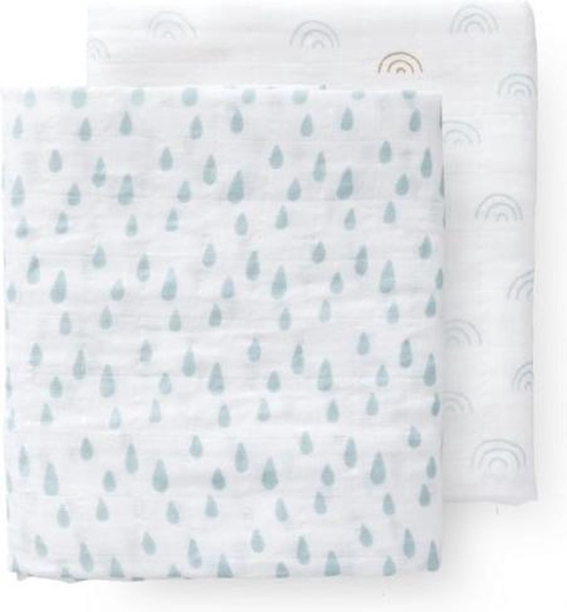 Fresk Inbakerdoeken Rainbow Ether Blue, 120x120 cm | bol.com