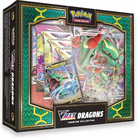 Pokémon TCG: VMAX Dragons Premium Collection - Rayquaza VMAX and ...