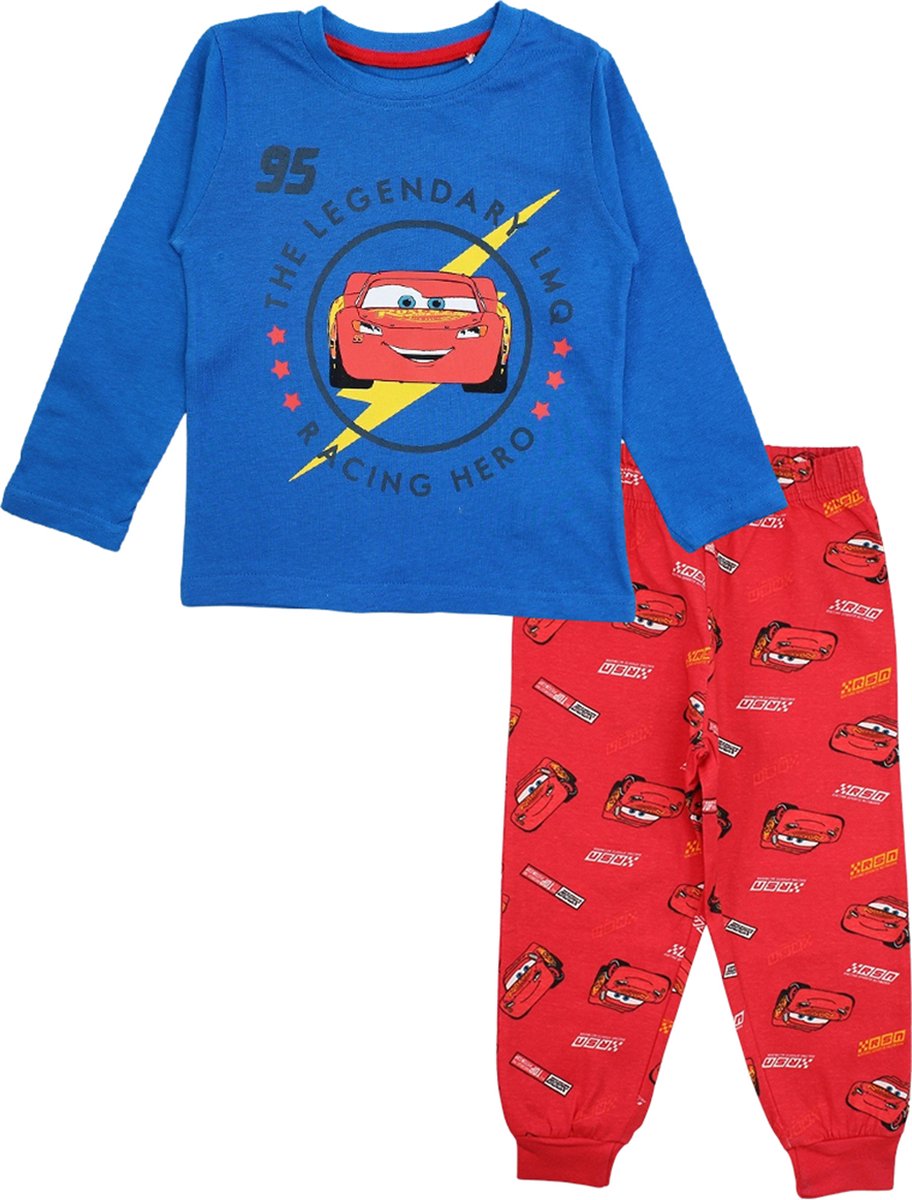 Disney Cars Pyjama Blauw/Rood Katoen Maat 92 | bol.com