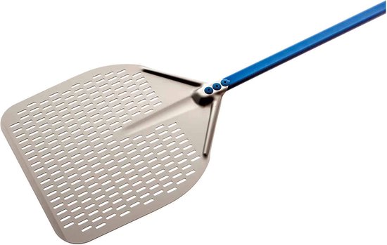 GI.METAL Pala para pizza - 36 x 36 cm - geperforeerd - handvat: 120 cm ...