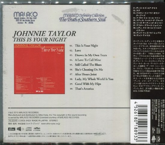Johnnie Taylor ‎– This Is Your Night - CD Japan persing, Johnnie Taylor ...