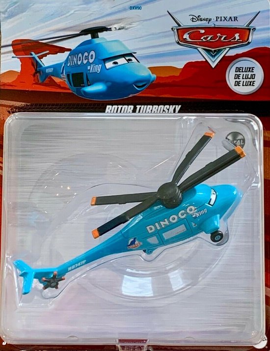 Disney Cars oversized voertuig Dinoco Deluxe helikopter Rotor Turbosky ...